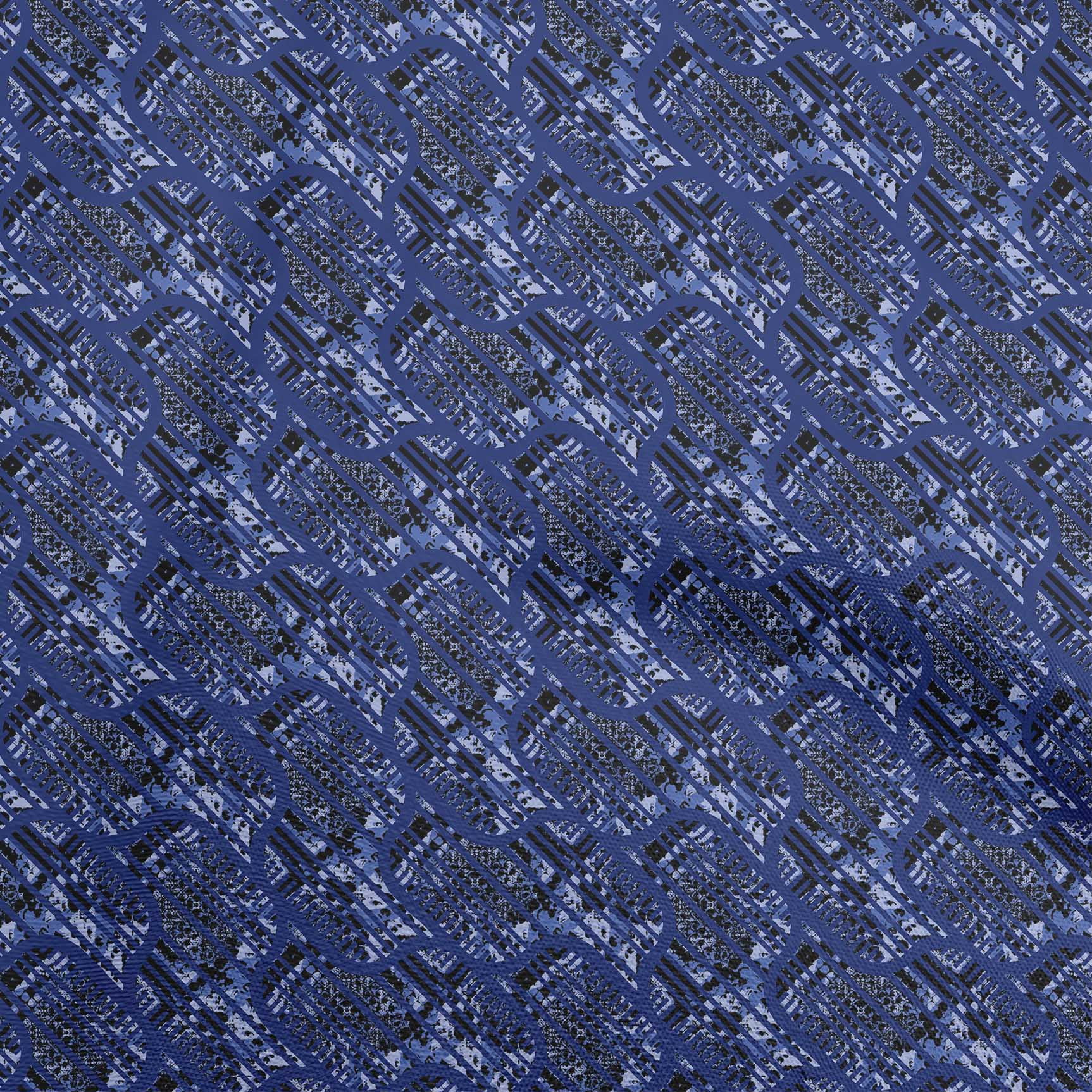 oneOone Polyester Lycra Blue Fabric Texture Sewing Material Print ...