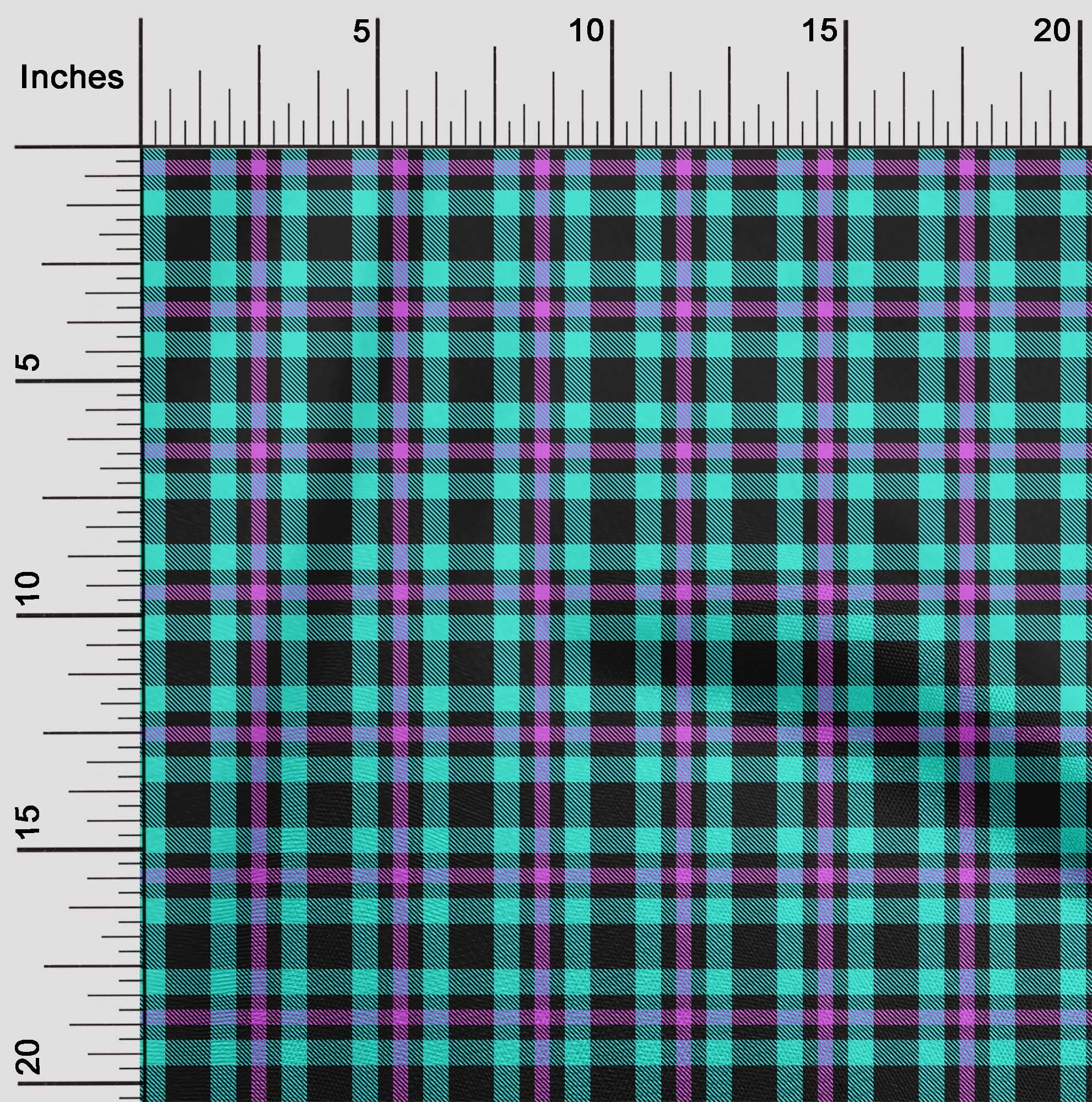 oneOone Polyester Lycra Red Fabric Check Diy Clothing Quilting Fabric ...