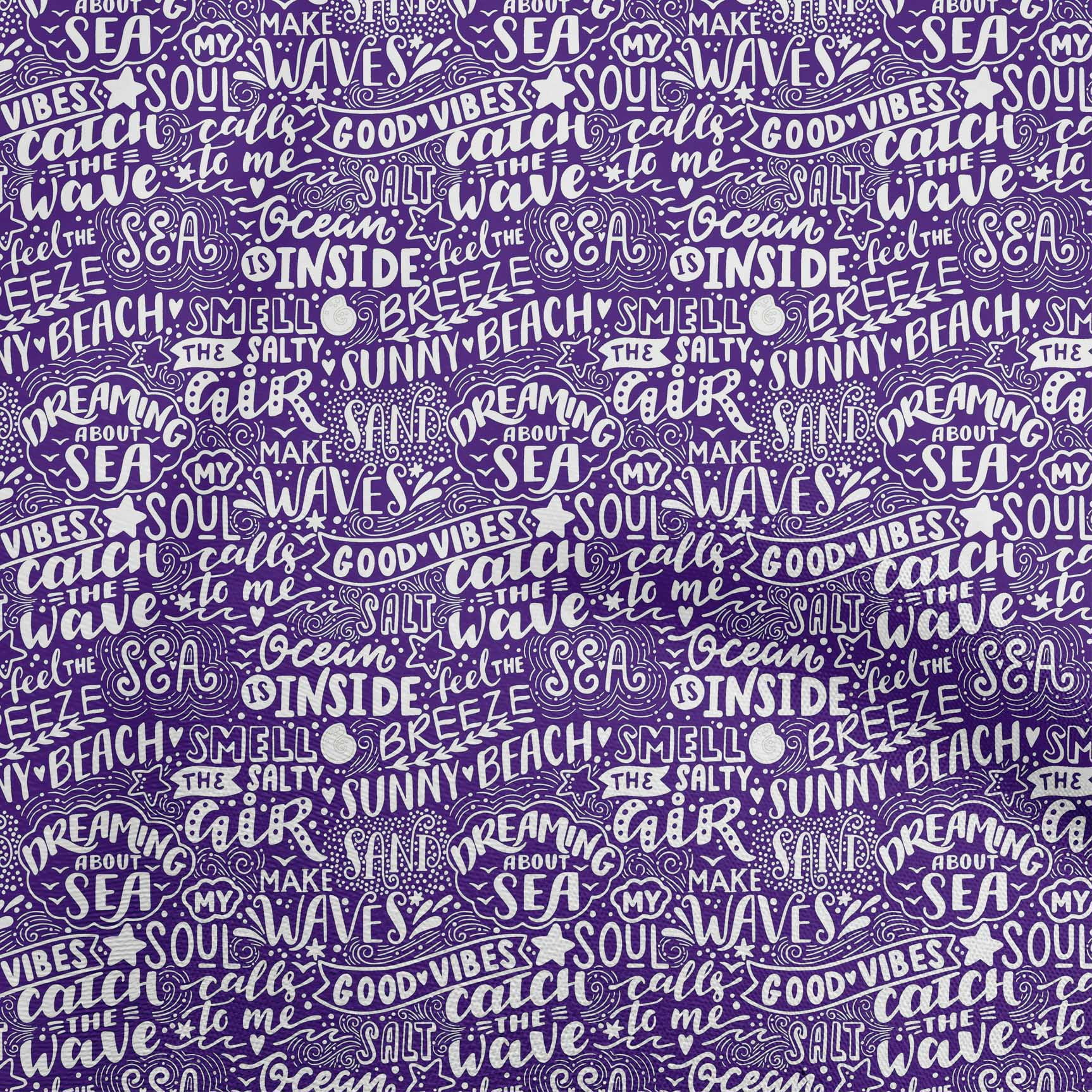 oneOone Polyester Spandex Purplish Blue Fabric Writing Text Dress ...