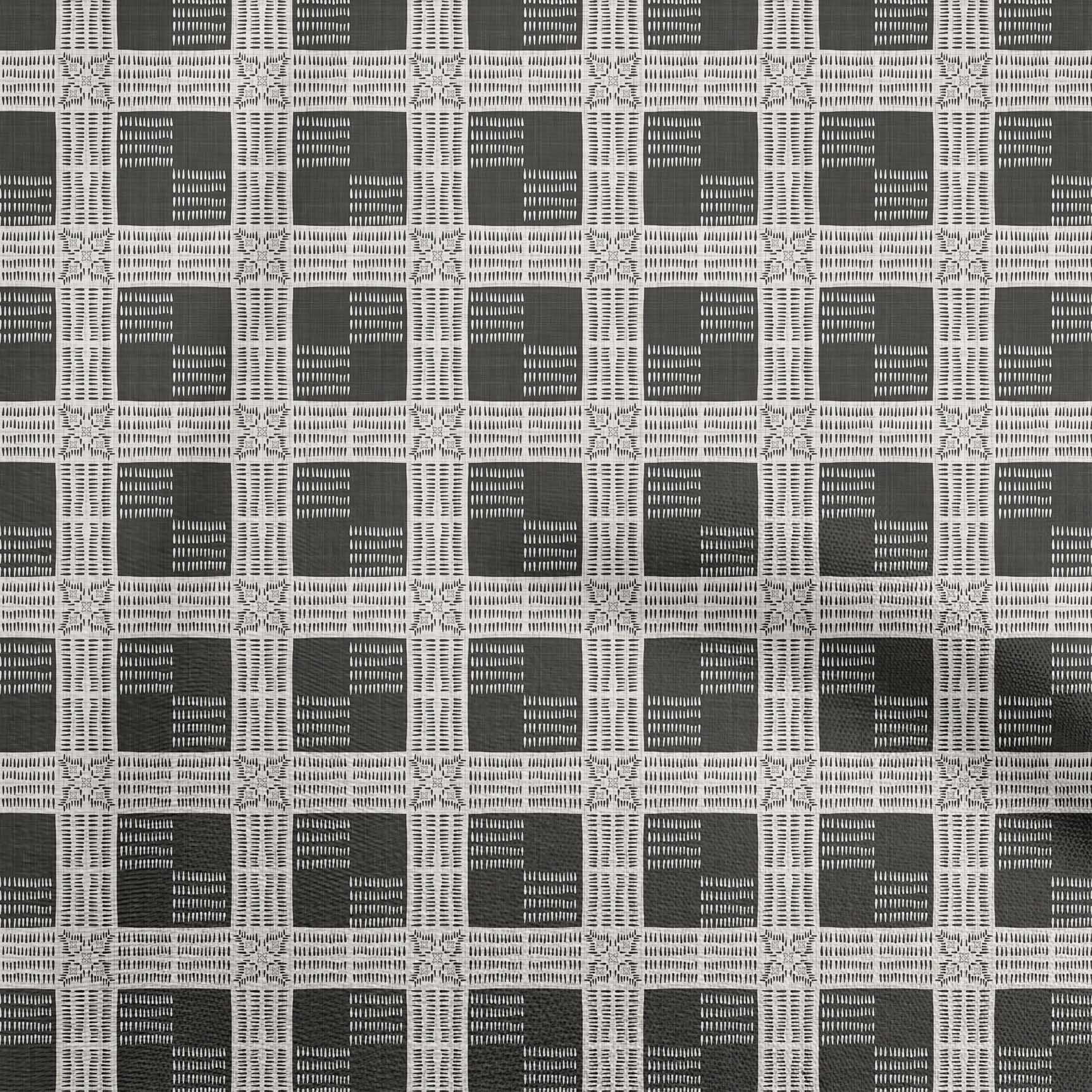 oneOone Silk Tabby Black Fabric Running Stitch Diy Clothing Quilting ...