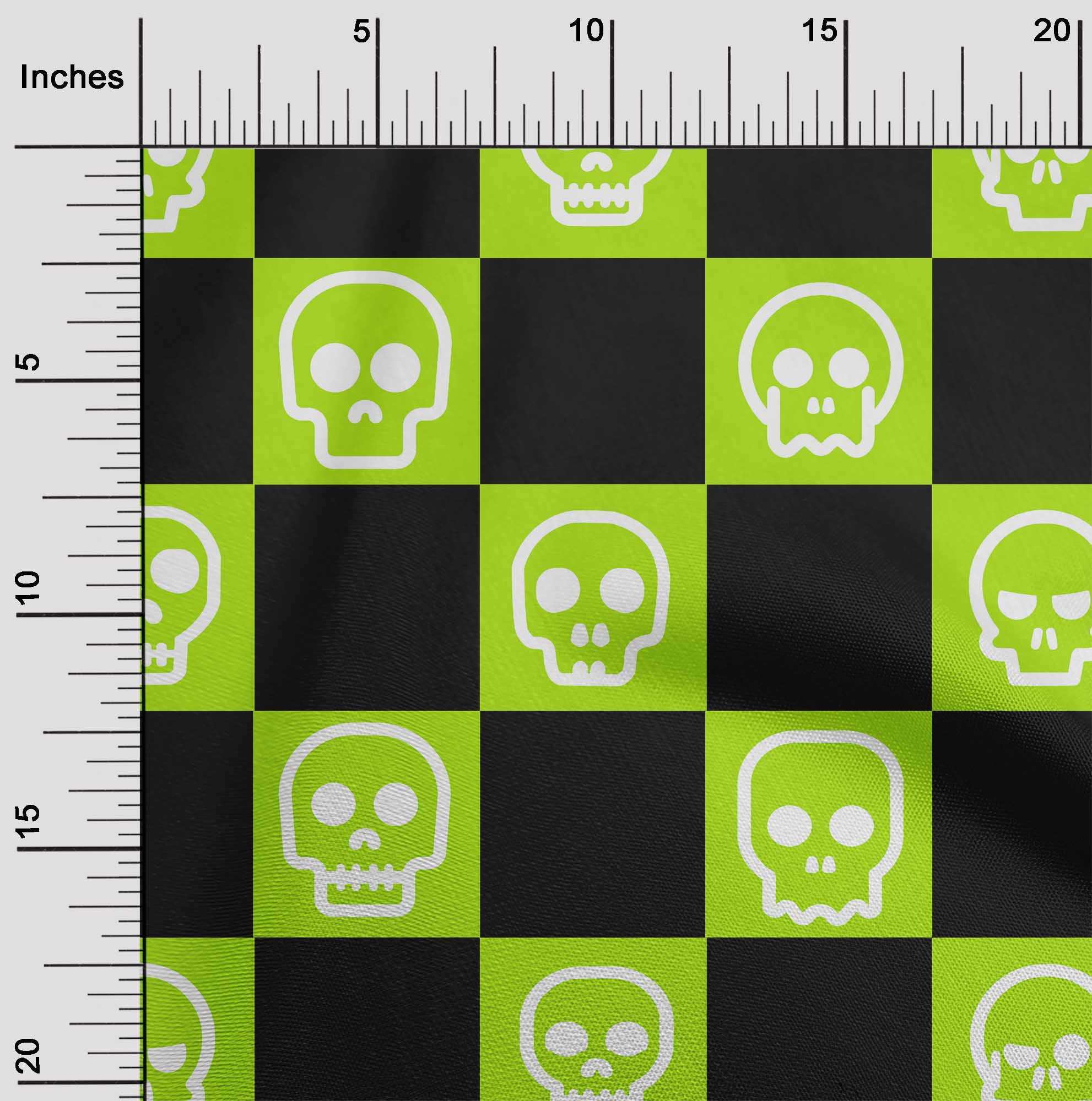 oneOone Silk Tabby Black Fabric Skull Diy Clothing Quilting Fabric ...