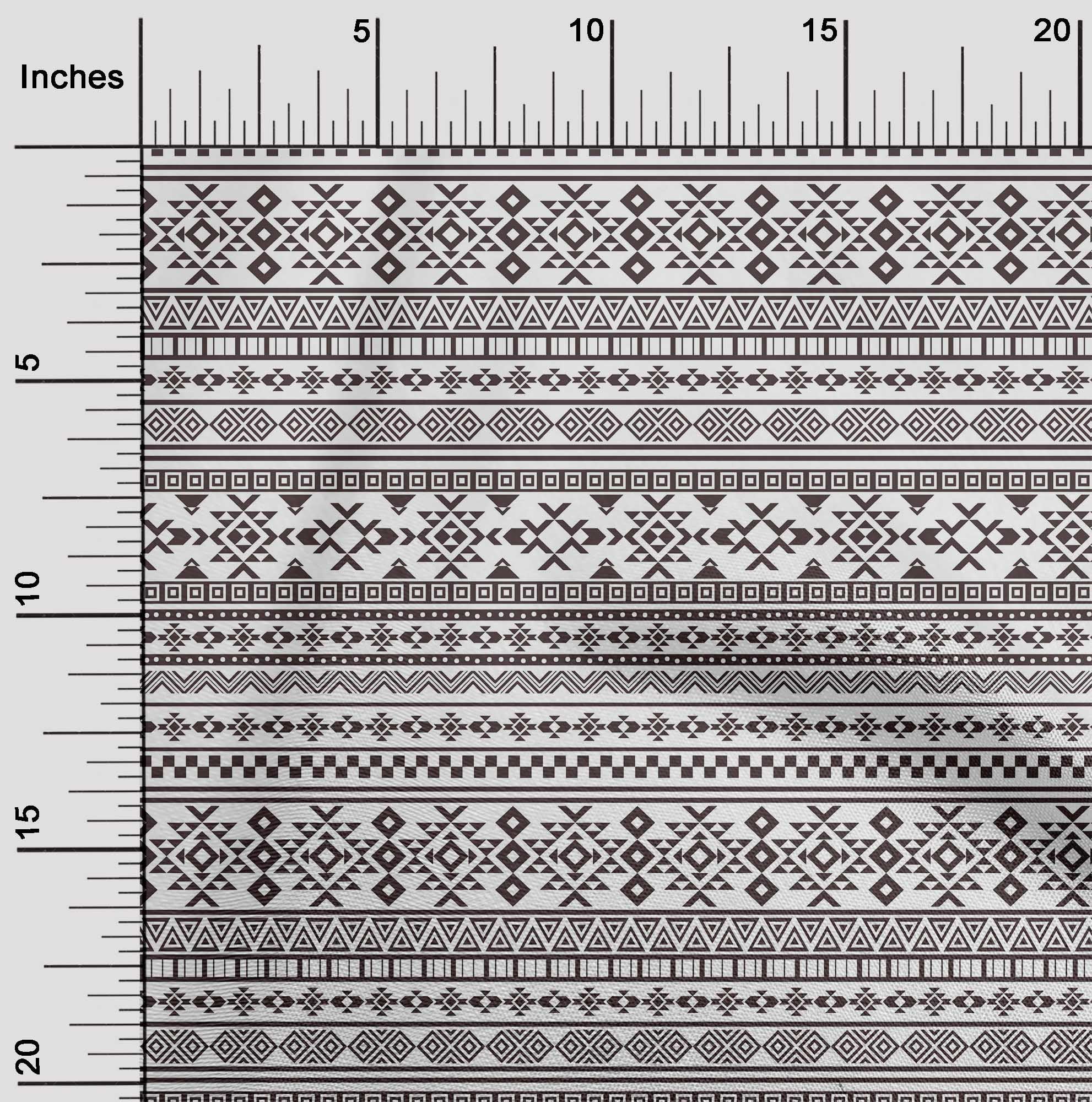 oneOone Silk Tabby Dark Chocolate Fabric Geometric Tribal Sewing ...