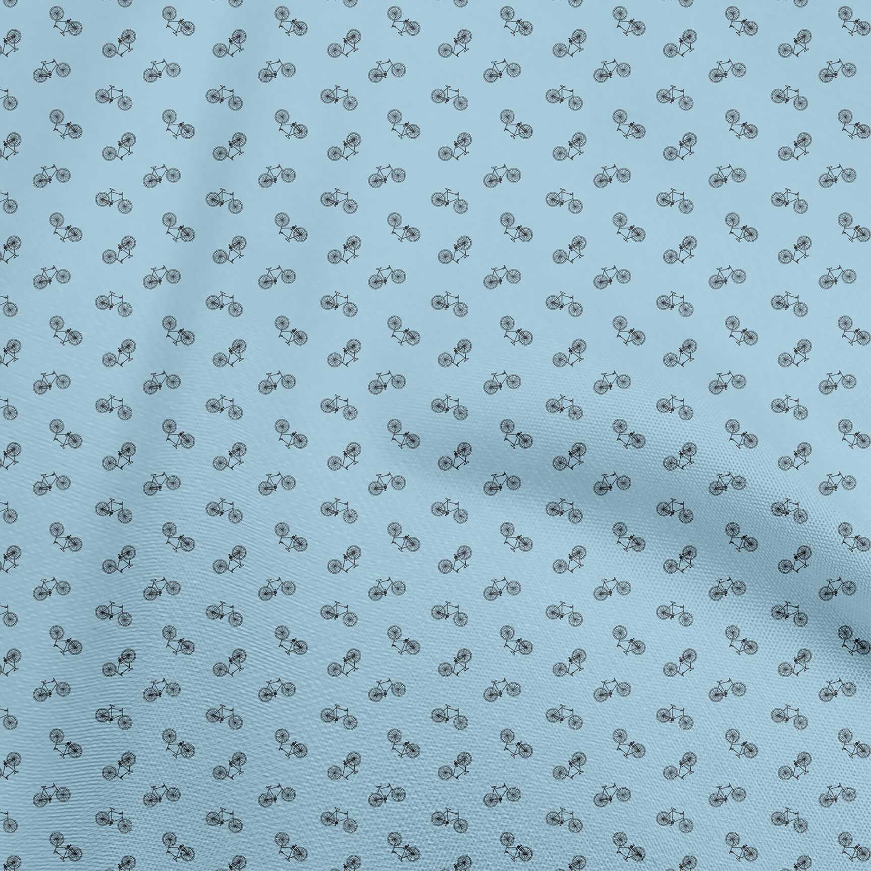 oneOone Silk Tabby Light Blue Fabric Bicycle Sewing Craft Projects ...