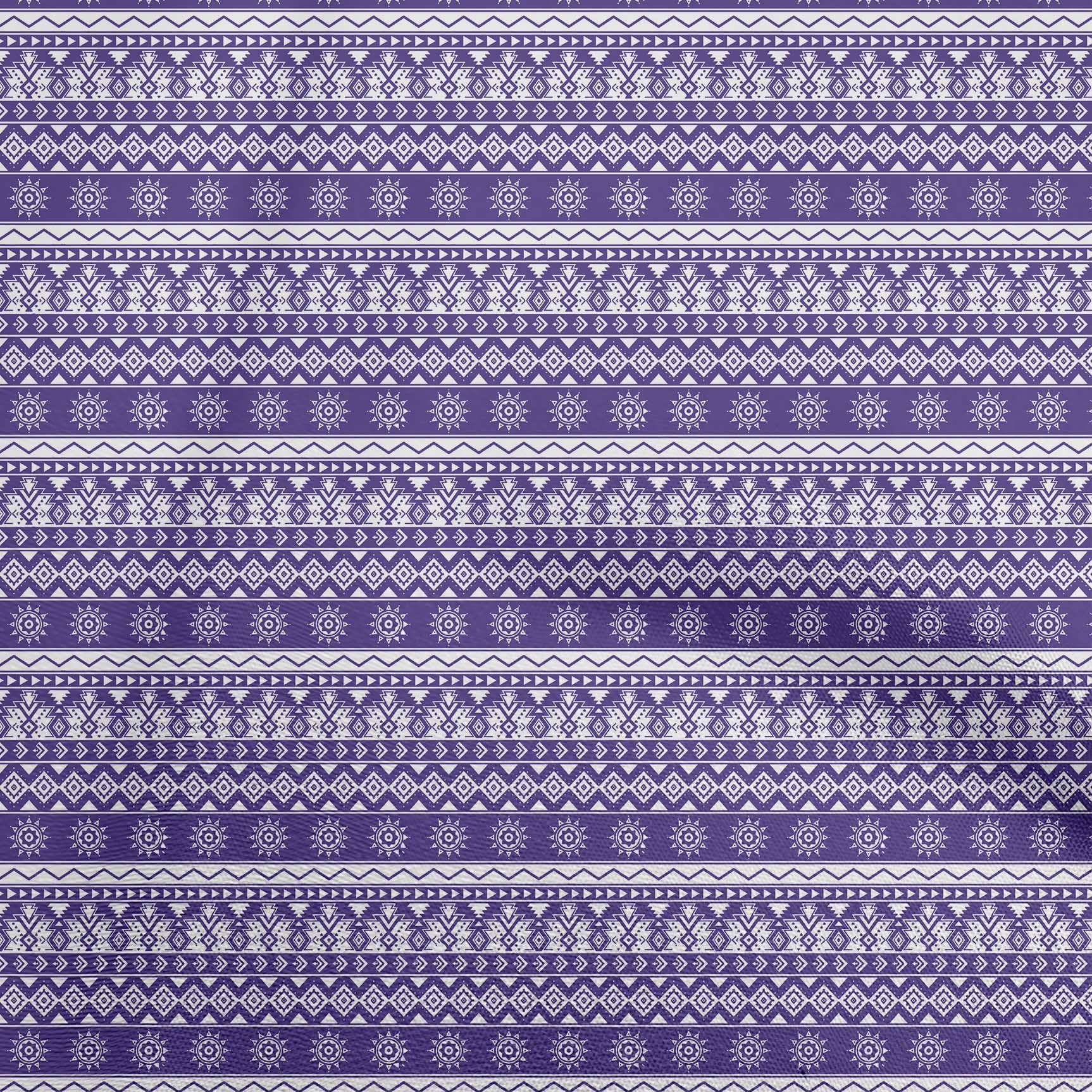 oneOone Silk Tabby Violet Fabric Tribal Sewing Material Print Fabric By ...