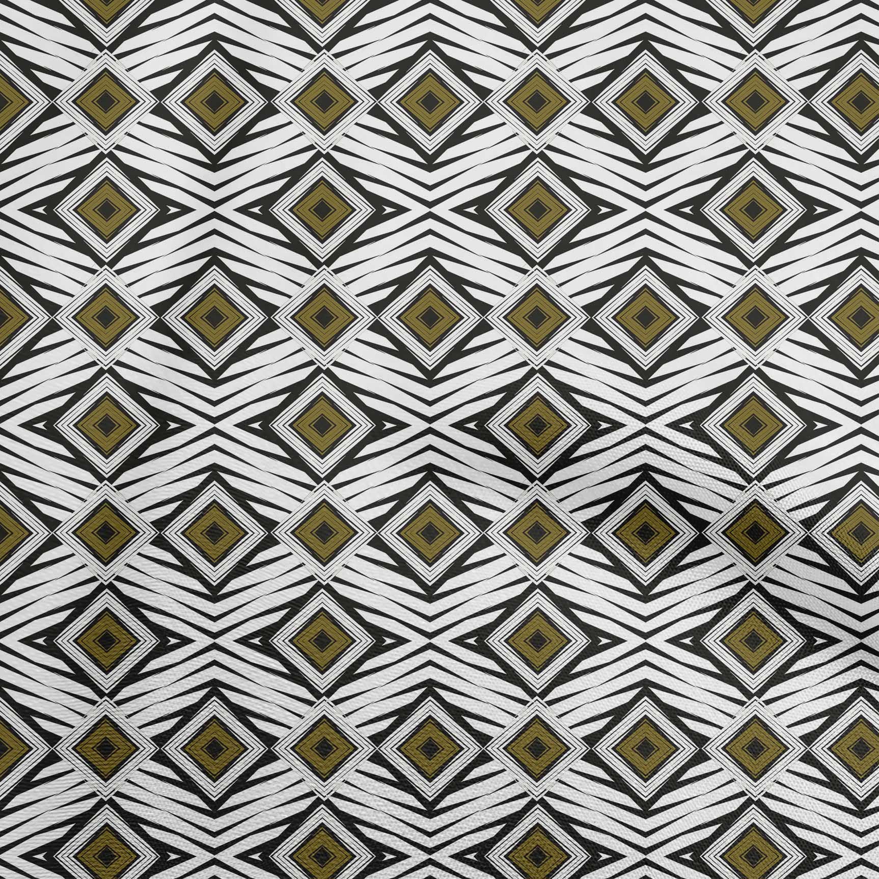 oneOone Velvet Dark Olive Green Fabric Abstract Geometric Sewing Craft ...