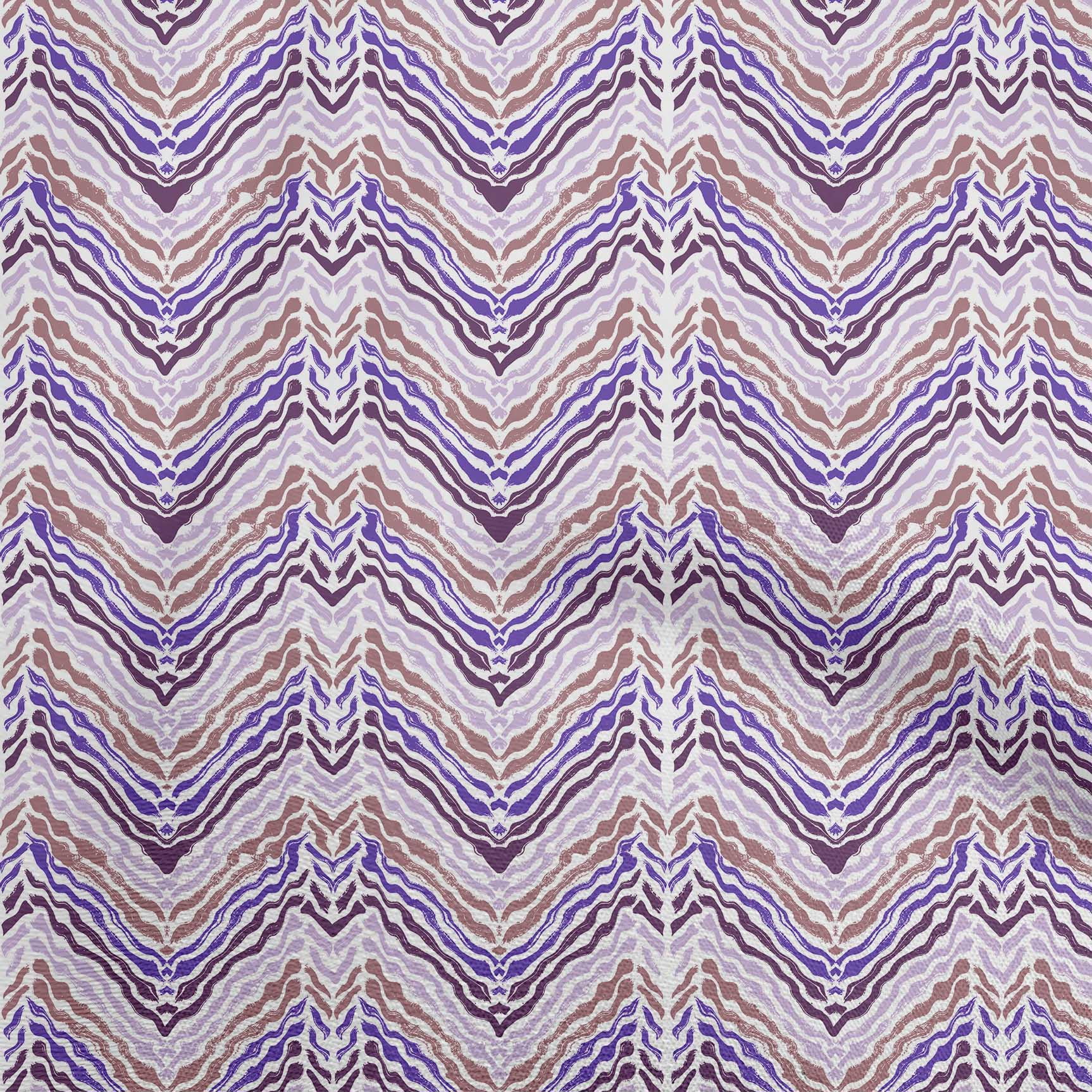 oneOone Velvet Purple Fabric Chevron Dress Material Fabric Print Fabric ...