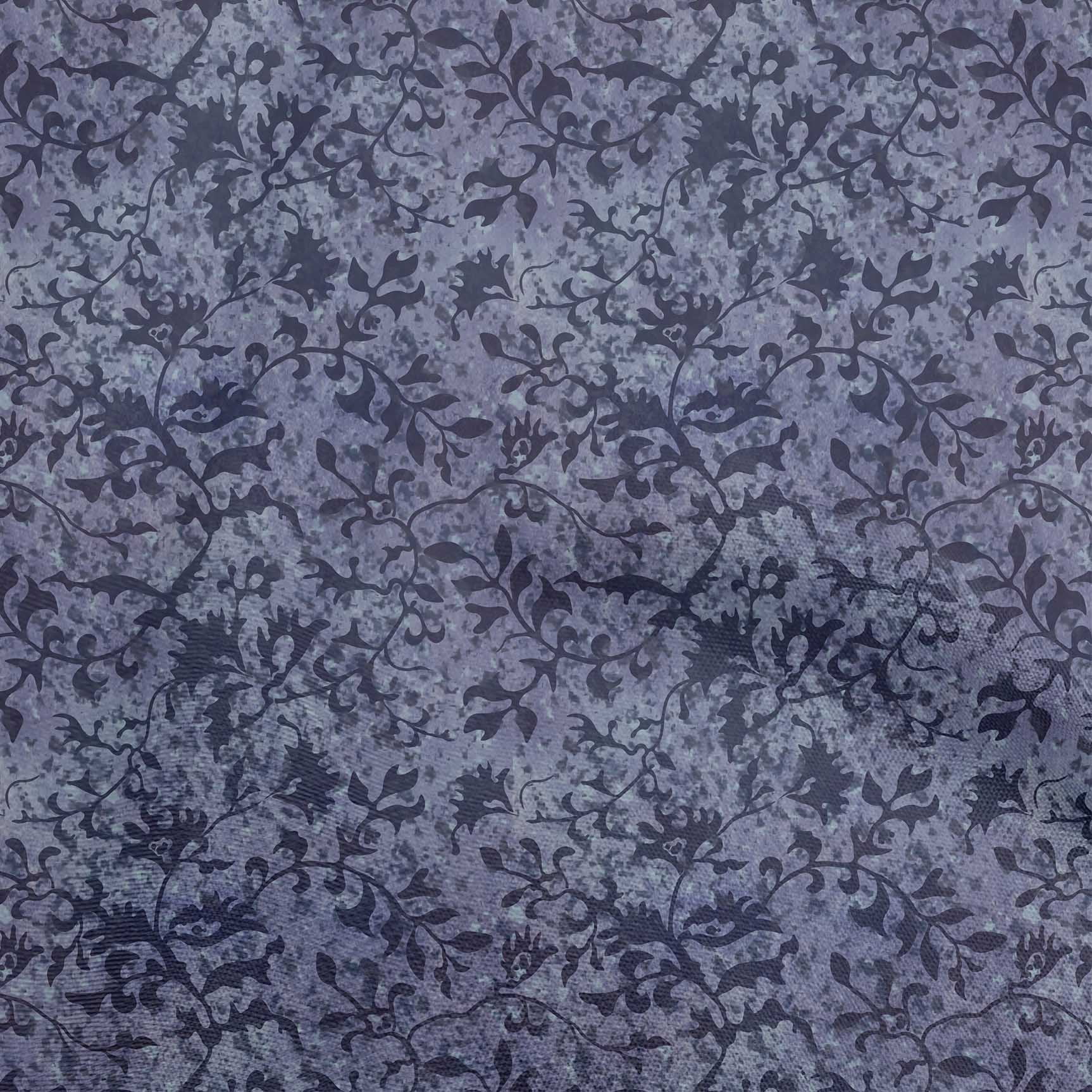 oneOone Viscose Chiffon Blue Fabric Asian Batik Jacobean Motif Sewing ...