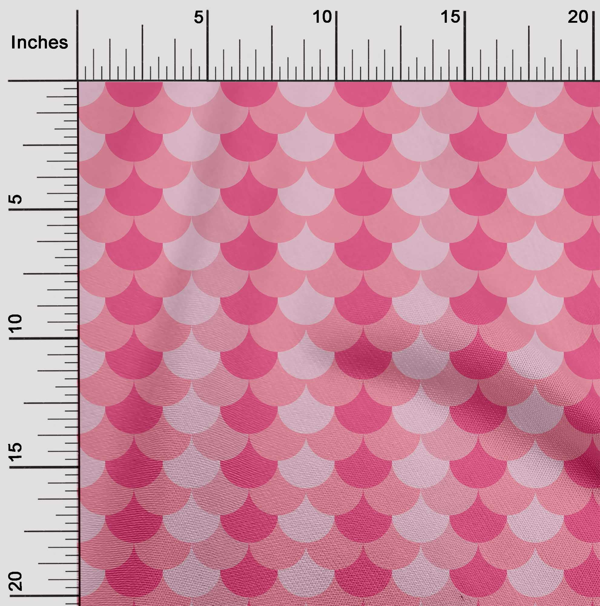 oneOone Viscose Chiffon Dark Pink Fabric Scales Geometric Diy Clothing ...