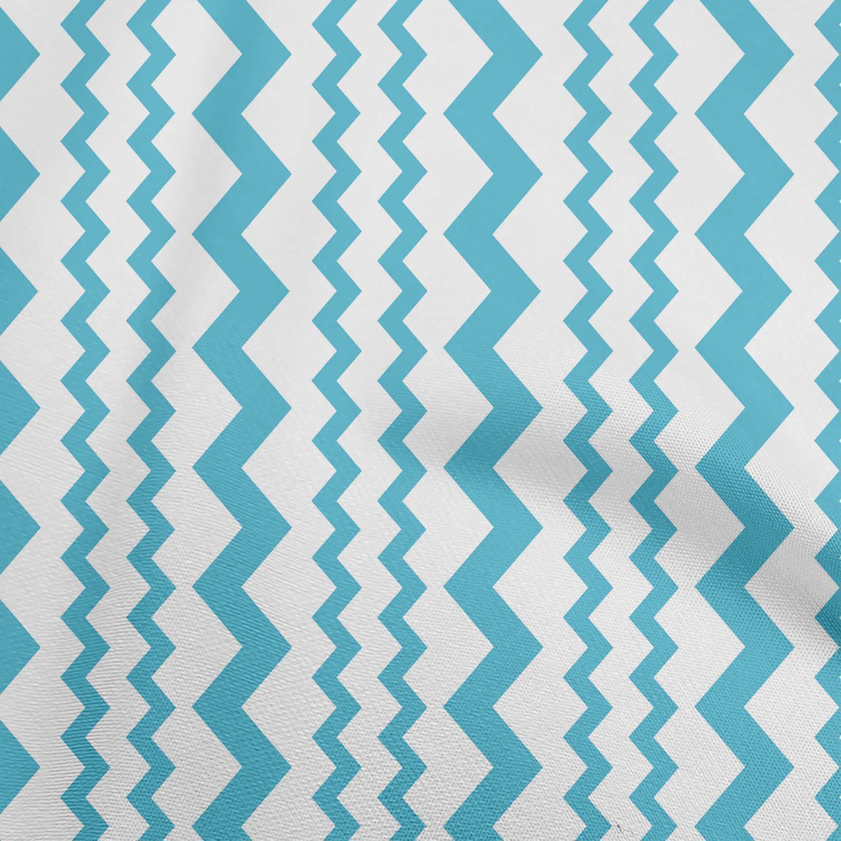 oneOone Viscose Chiffon Light Blue Fabric Vertical Chevron Dress ...