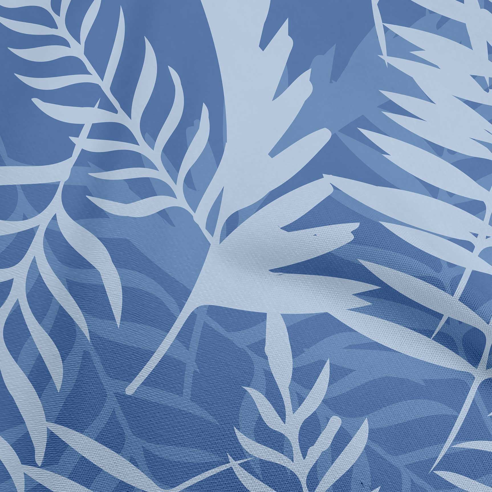 oneOone Viscose Chiffon Medium Blue Fabric Ocean Underwater Life Fabric ...