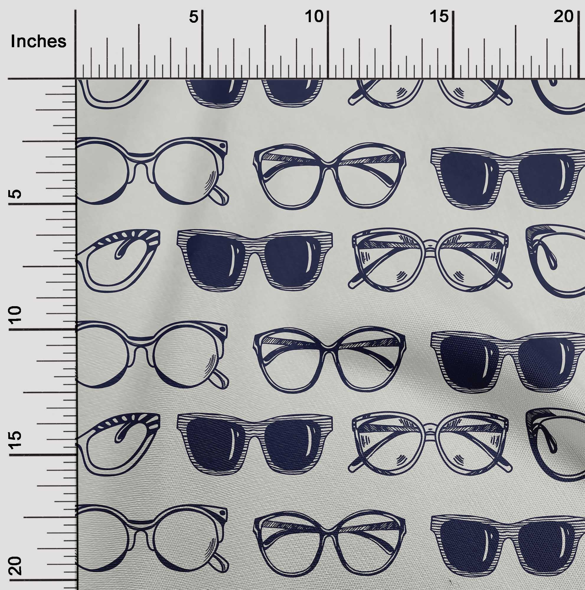 oneOone Viscose Chiffon Off White Fabric Goggles Fashion Quilting ...