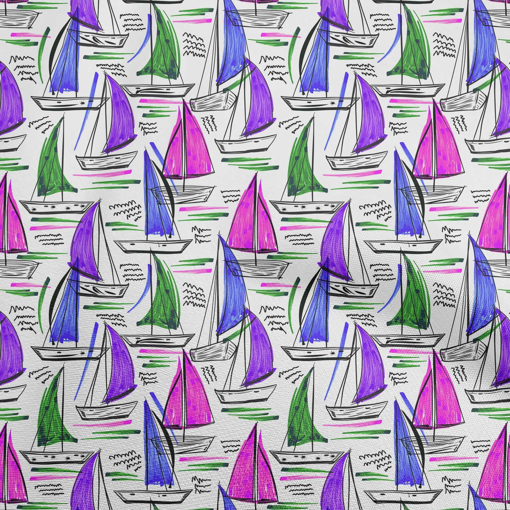 oneOone Viscose Chiffon Purple Fabric Beach Boat Fabric For Sewing ...