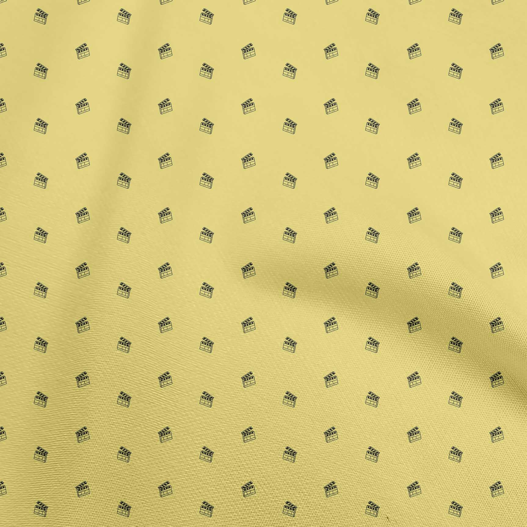 oneOone Viscose Chiffon Yellow Fabric Movie Clap Board Sewing Material ...