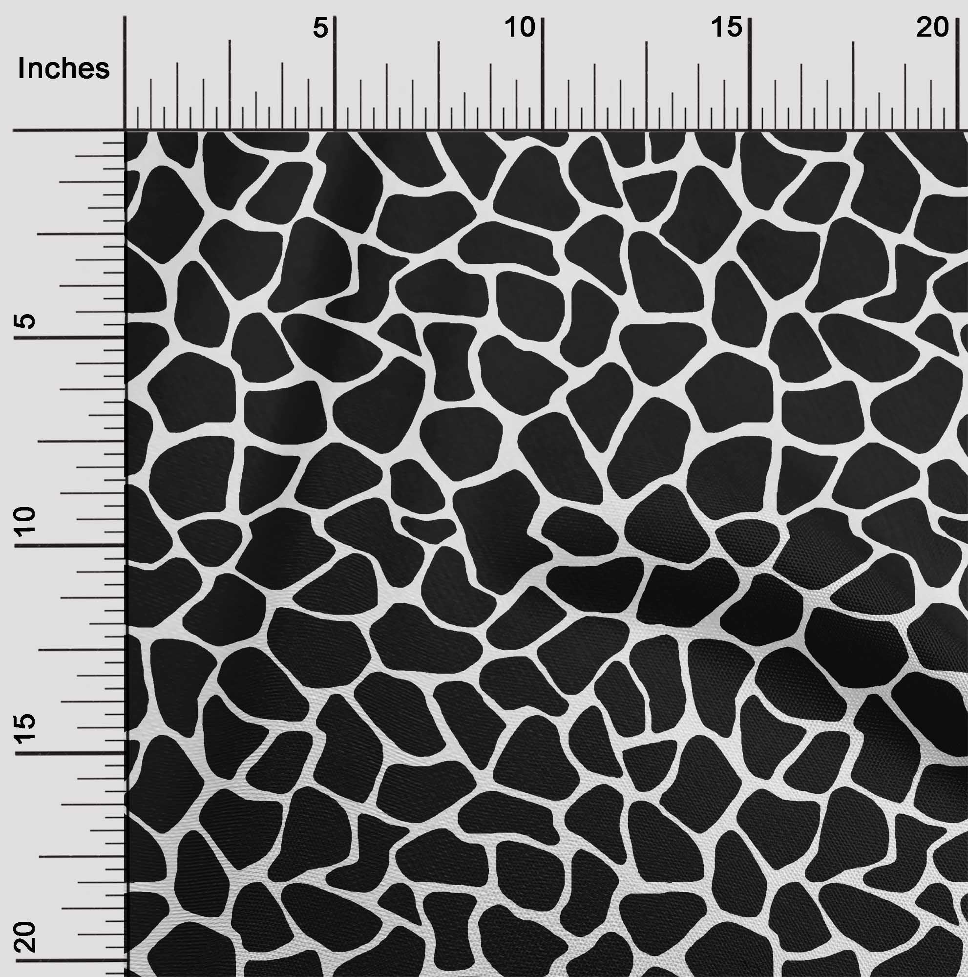 oneOone Viscose Jersey Black Fabric Giraffe Animal Skin Sewing Material ...