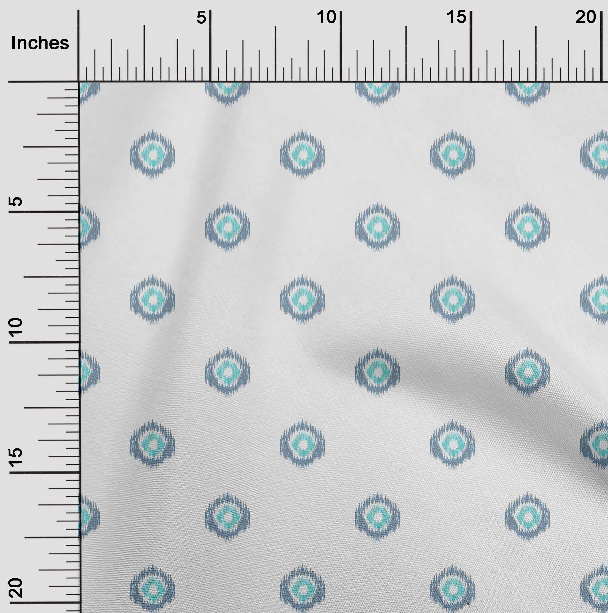 oneOone Viscose Jersey Fabric Circle Ikat Print Sewing Fabric BTY 60 ...