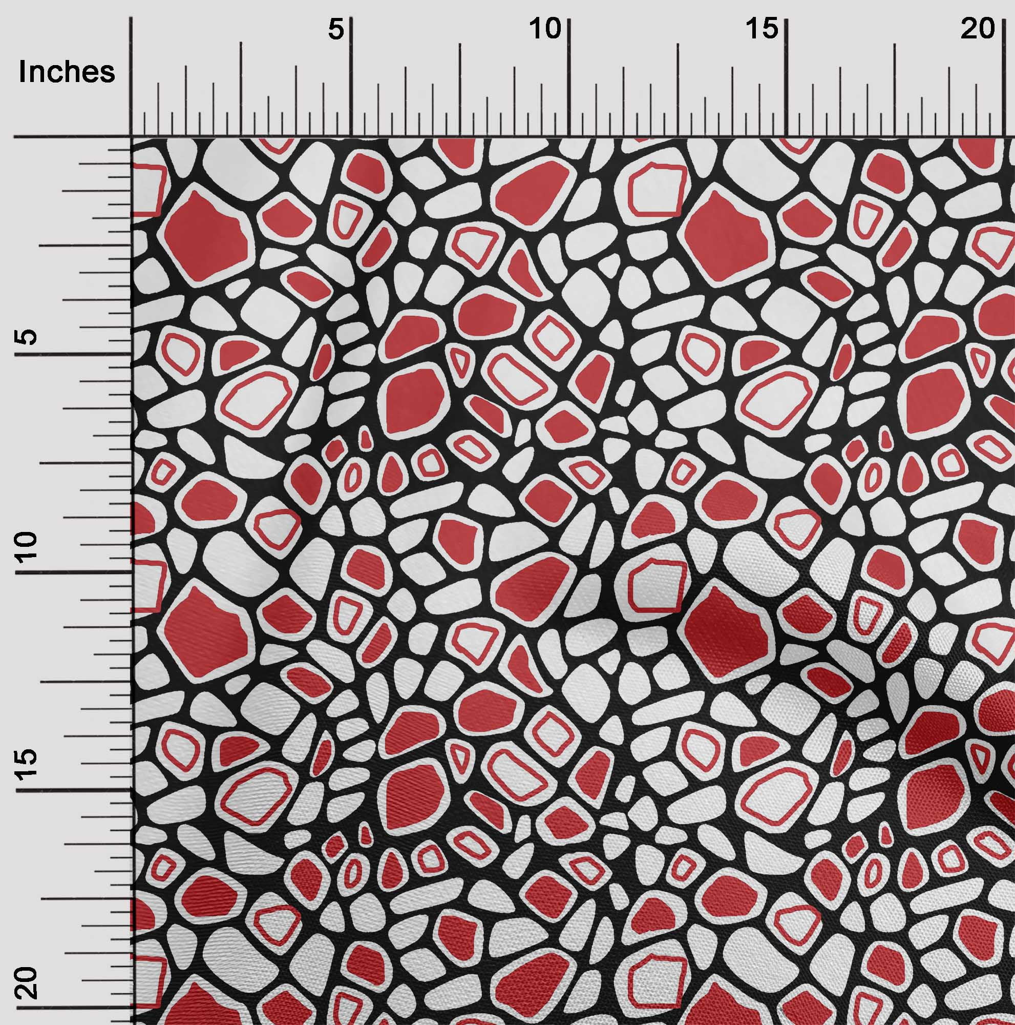 oneOone Viscose Jersey Light Red Fabric Giraffe Animal Skin Sewing ...