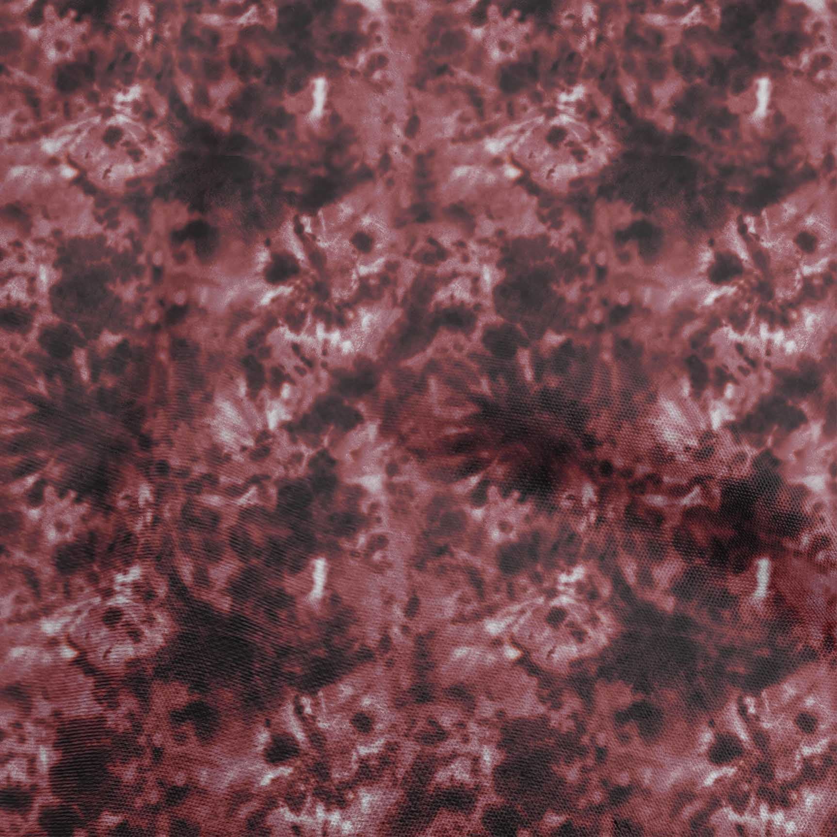 oneOone Viscose Jersey Maroon Fabric Tie Dye Diy Clothing Quilting ...