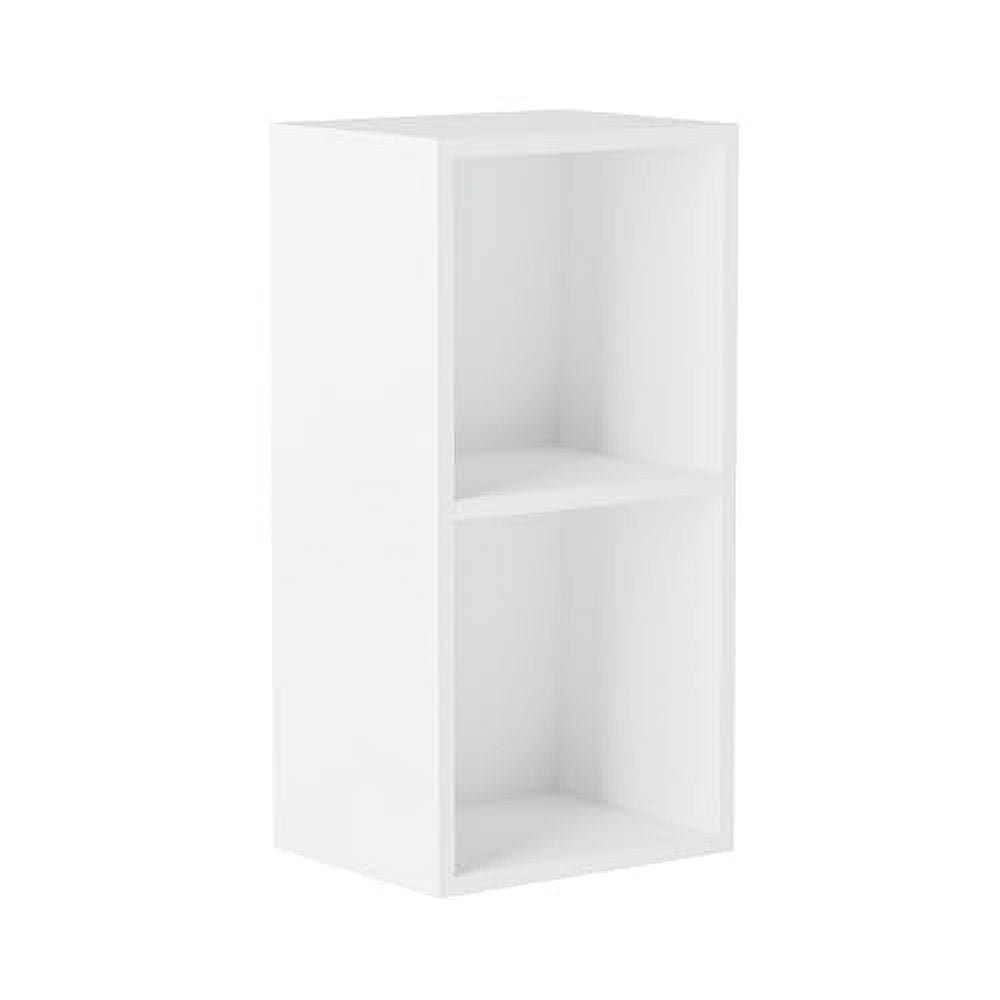 oneinmil Book Shelf 2-Tier Narrow Bookcase 2 Cube Storage Organizer ...
