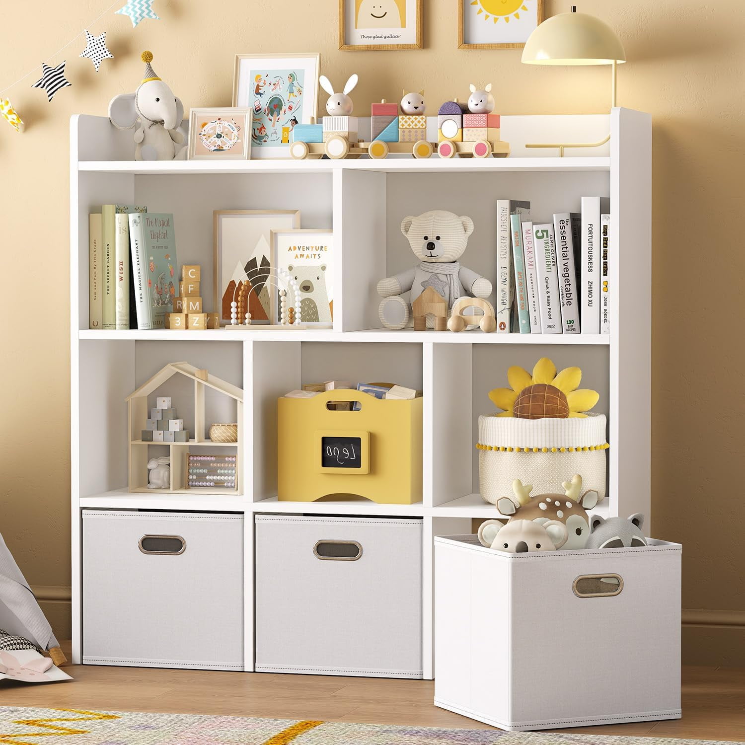 oneinmil Toy Storage Organizer with 3 Drawers, Floor Storage Cabinet ...
