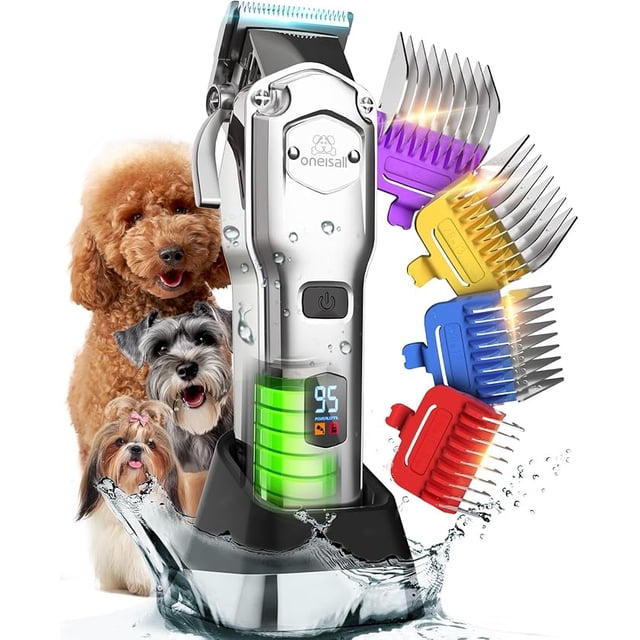oneisall Dog Clippers for Grooming Thick Hair Professional,Cordless/Low ...