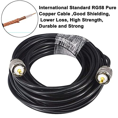 onelinkmore CB Radio Cable PL259 Jumper 50 Ohm Coax Cable Connector ...