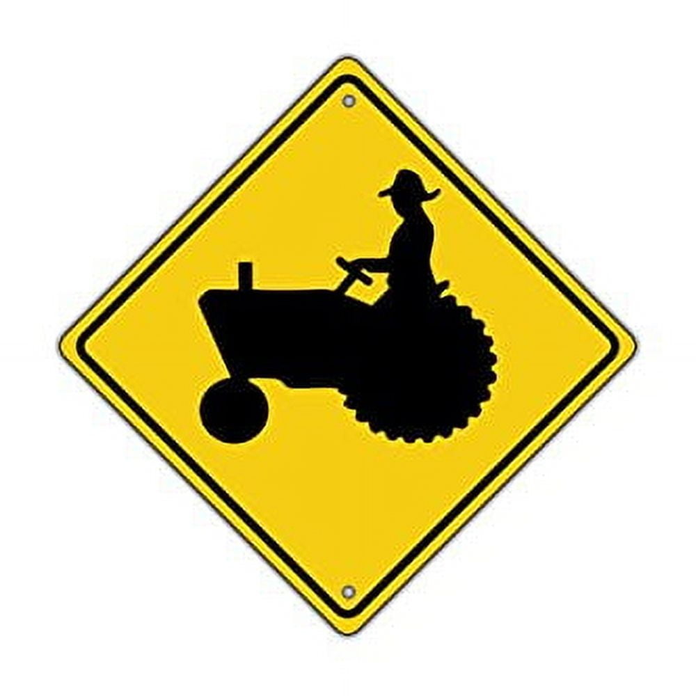 onepicebest Tractor Traffic Farm Crossing Traffic Metal Aluminum Sign ...