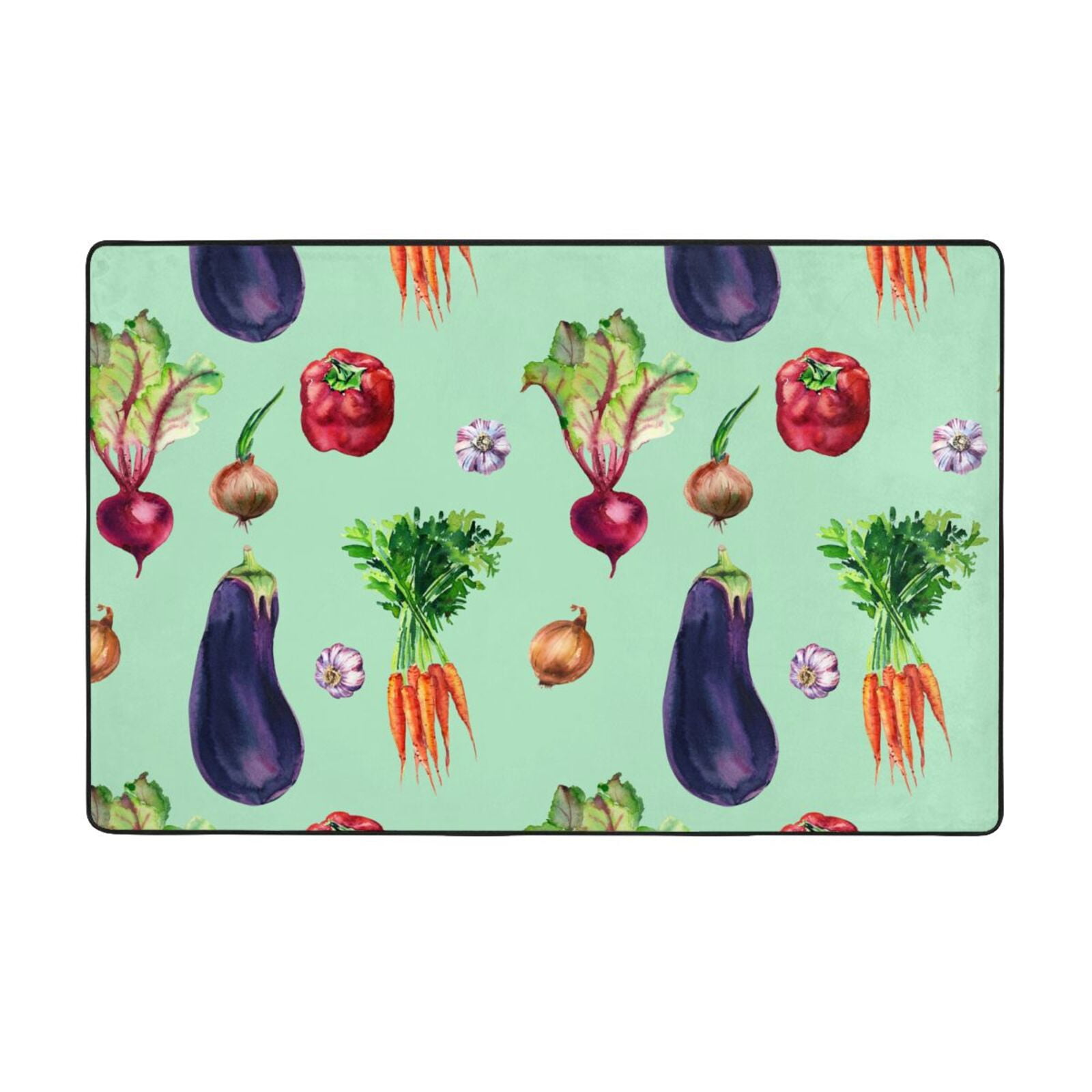onion garlic Eggplant Soft Indoor Outdoor Rug, Washable Rugs for Living ...