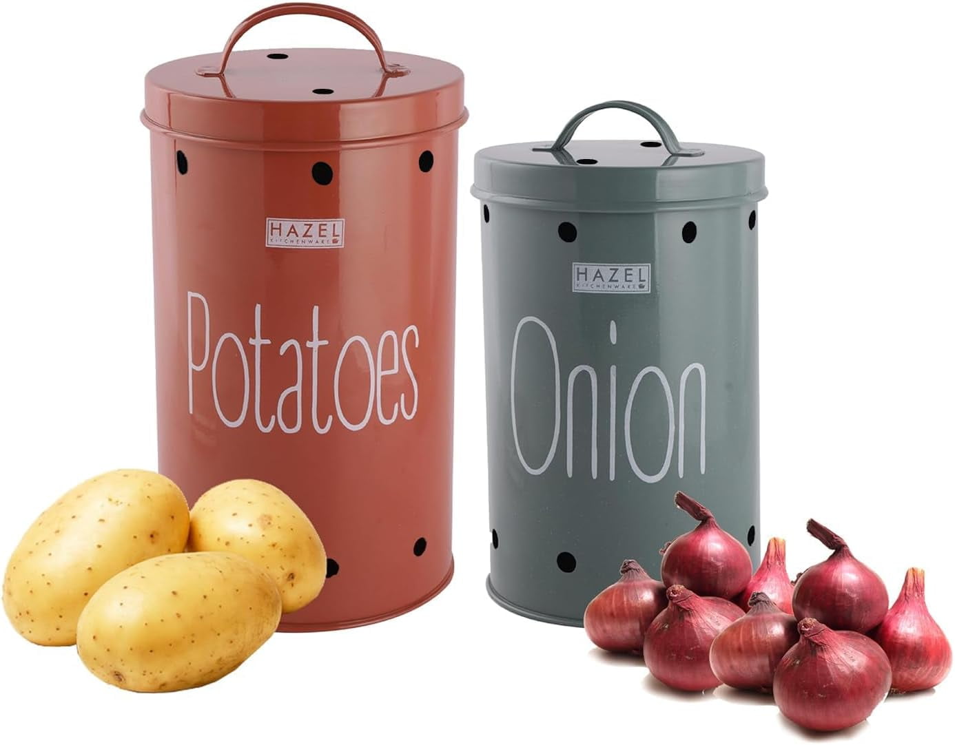 **onion potato storage container for kitchen | storage set with lid ...