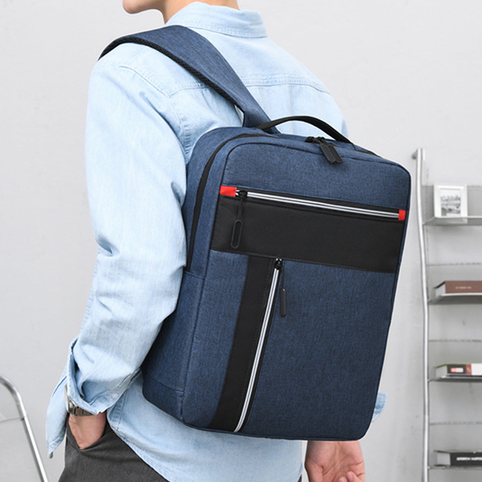 onlyliua Blue Business Backpack, Usb Charging Port, 15.6 Inch Laptop ...