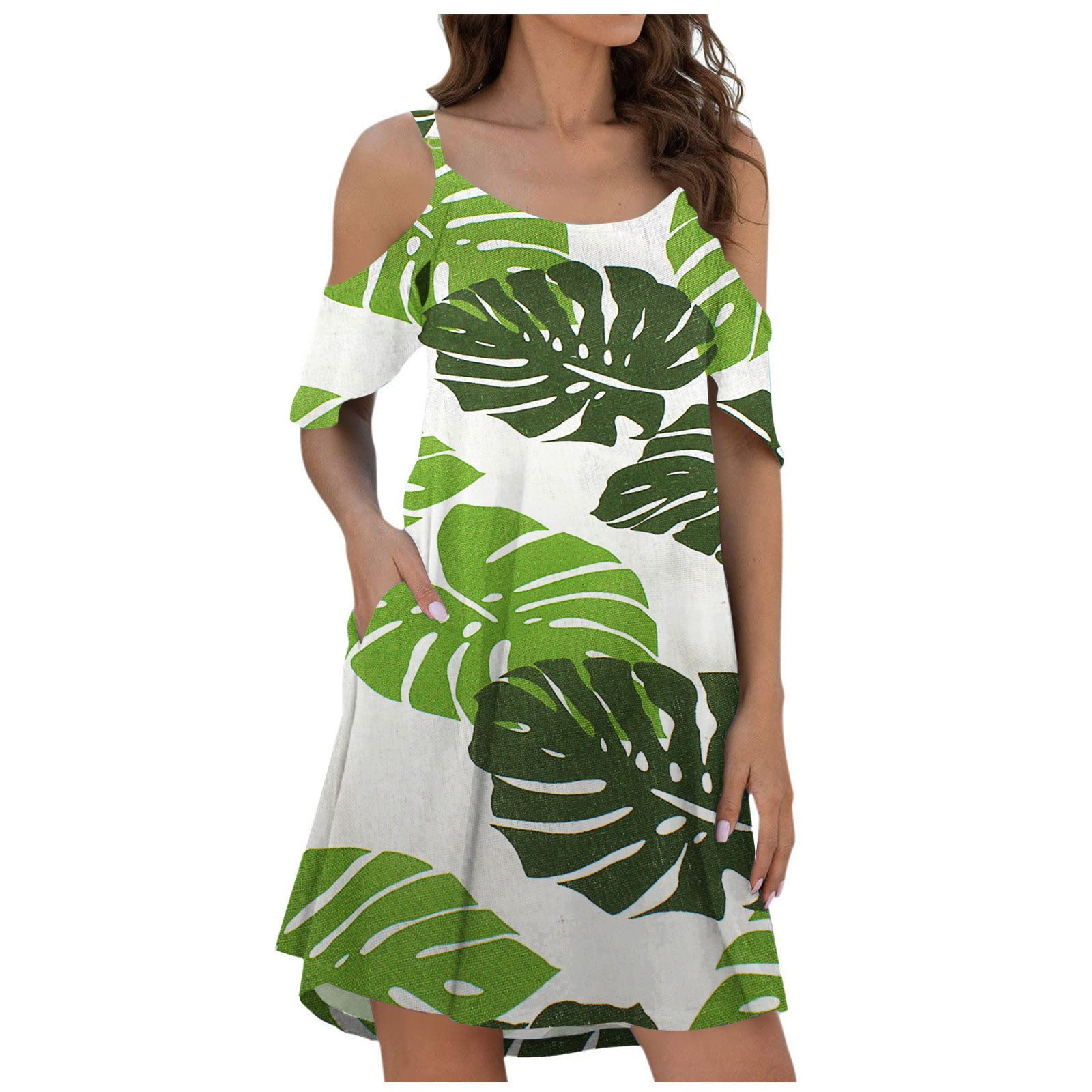 Onlyliua Cold Shoulder Dresses For Women 2024 Womens Summer Spaghetti