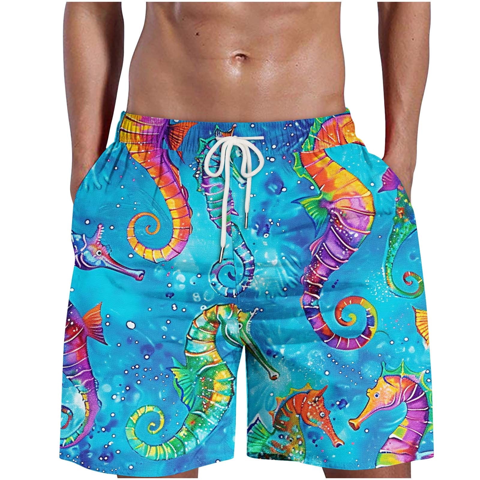 Onlyliua Mens Swim Trunks Elastic Waist Shorts For Men Quick Dry Beach