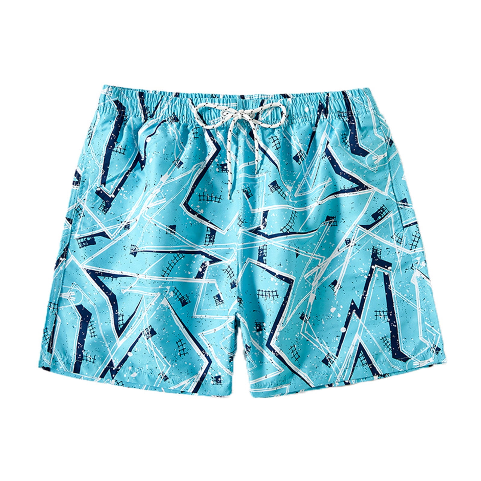 onlyliua Mens Swim Trunks Mens Shorts Drawstring Waist Printed Beach ...