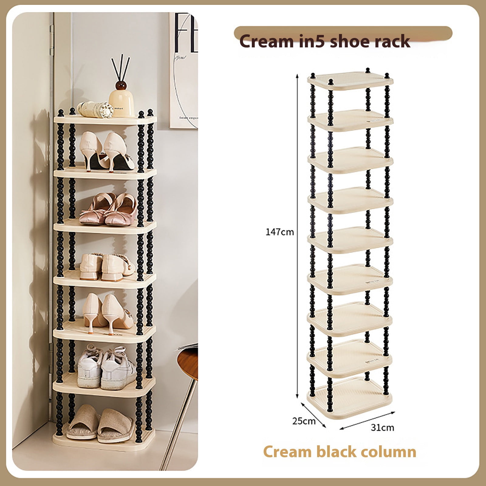 onlyliua Plastic Shoe Rack Organizer Shoe Racks Holds up to 9 Pairs of ...