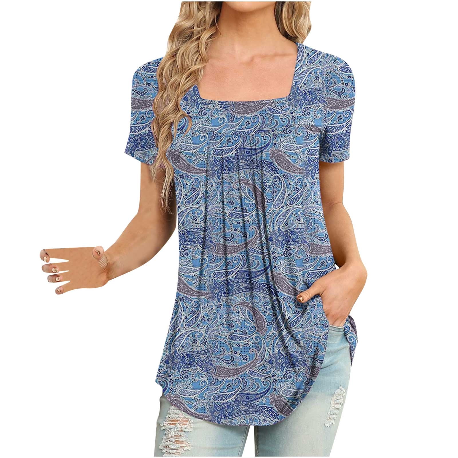 onlyliua Square Neck Tops for Women, Womens Tops Dressy Casual 2024 ...