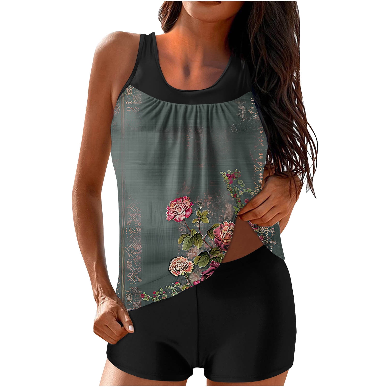 onlyliua Swimsuit for Women Women's Tankini Set Tummy Control Bathing ...