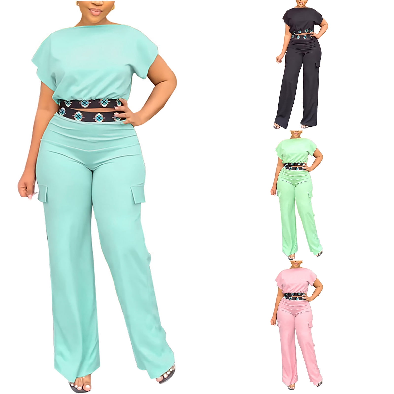 onlyliua Womens Tops, Women's Two Piece Lounge Set Short Sleeve Bodycon ...