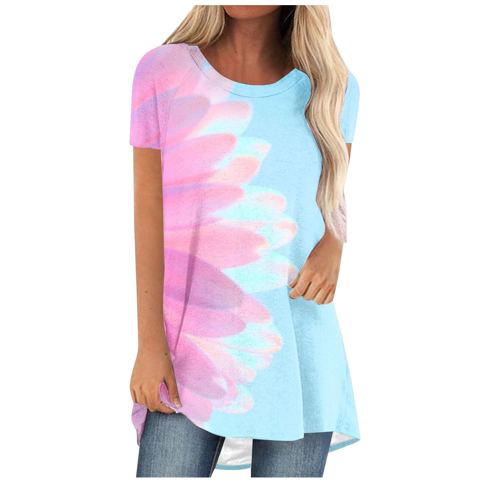 onlyliua Womens Long Tunics or Tops to Wear with Leggings, Casual Loose ...