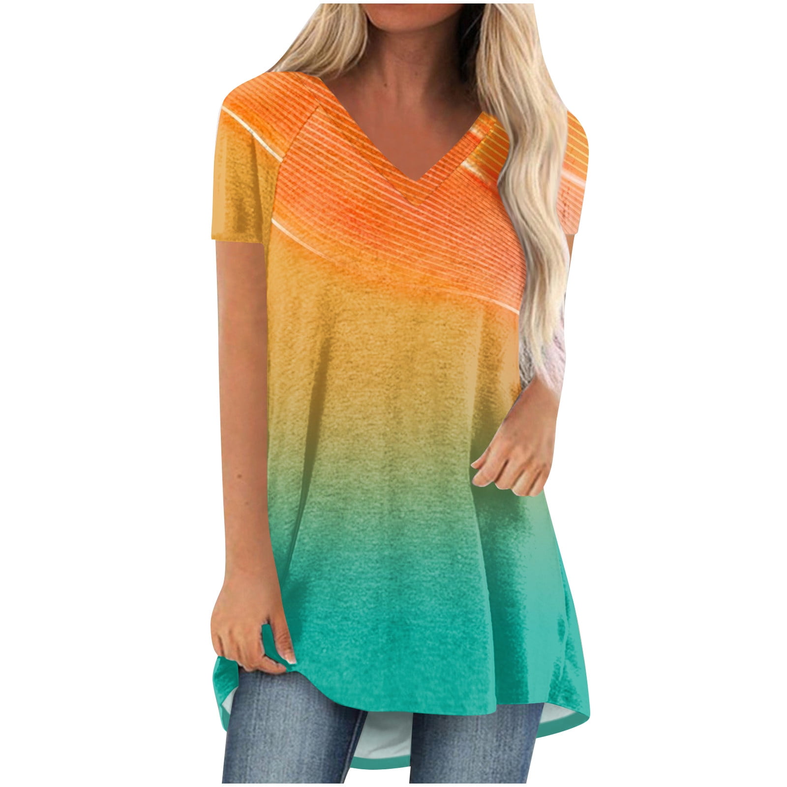 onlyliua Womens Long Tunics or Tops to Wear with Leggings, Casual Loose ...