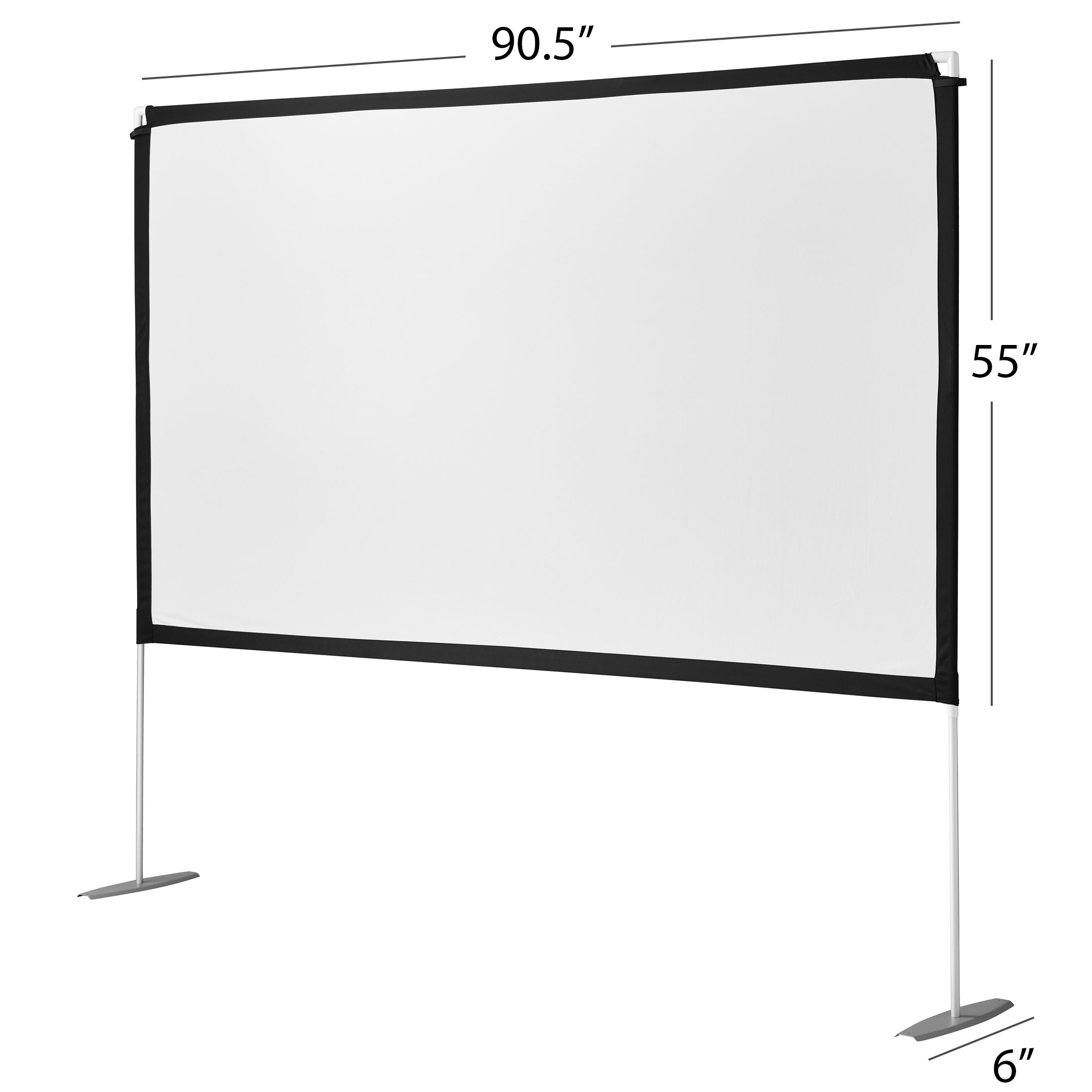 onn. Indoor/Outdoor Folding Projector Screen, White - Walmart.com