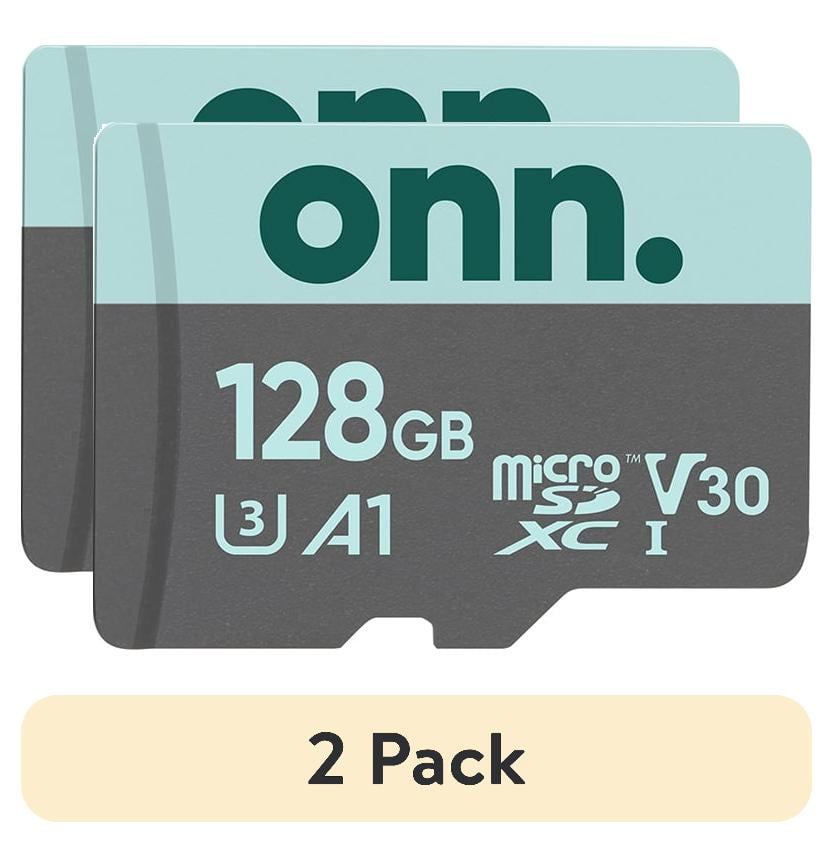 (2 pack) onn. 128GB Class 10 U3 V30 MicroSDXC Flash Memory Card - Walmart Business Supplies