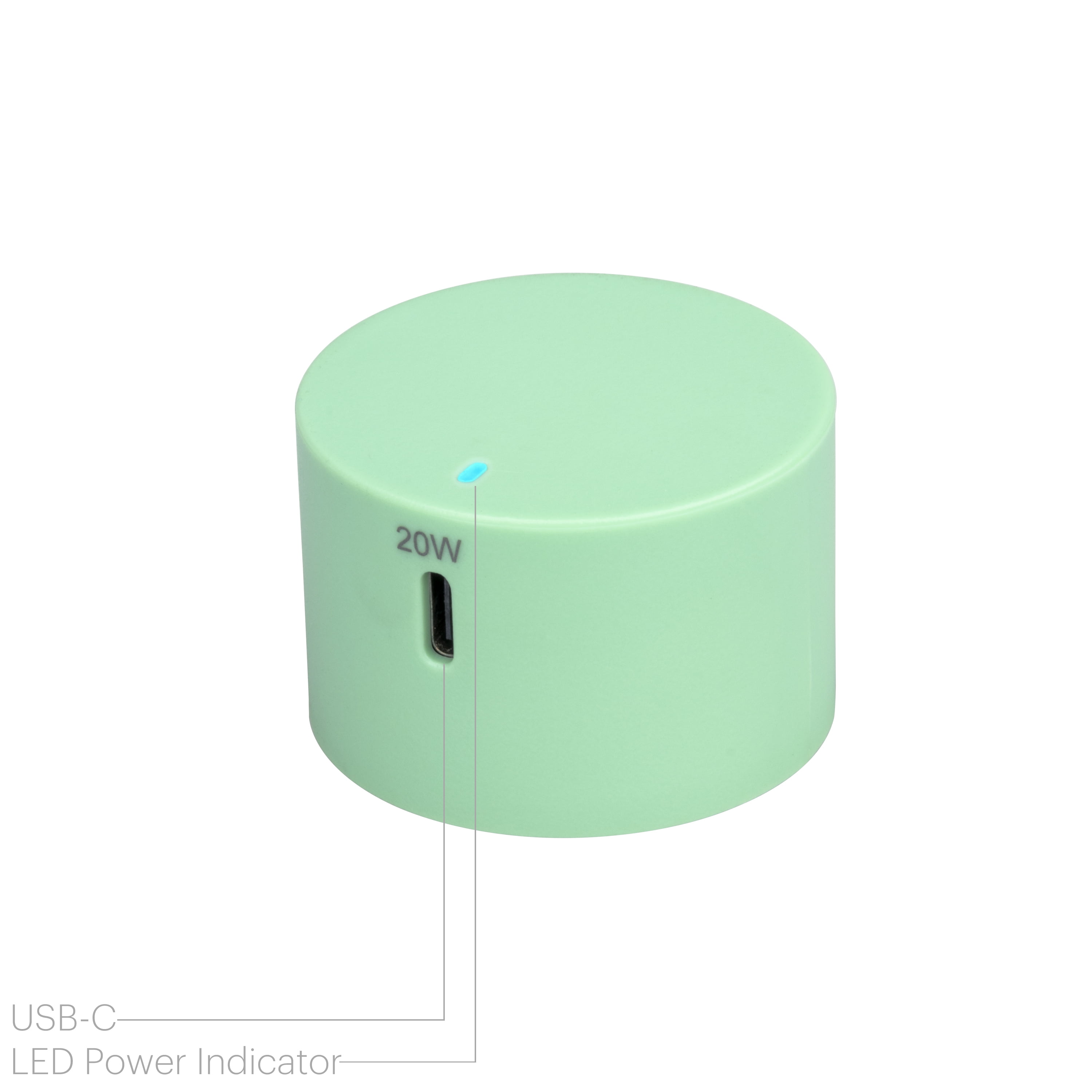 onn. 20W USB-C Wall Charger with Power Delivery, Green, for iPhone ...