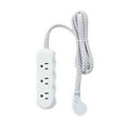 onn 3-Outlet Surge Protector with 4' Power Cord, White - Walmart ...