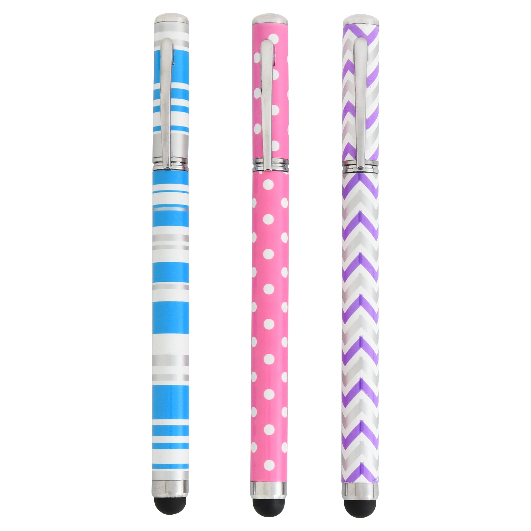 onn. 3-Piece Stylus Set, Stripe/Polka Dot/Trendy - Walmart.com