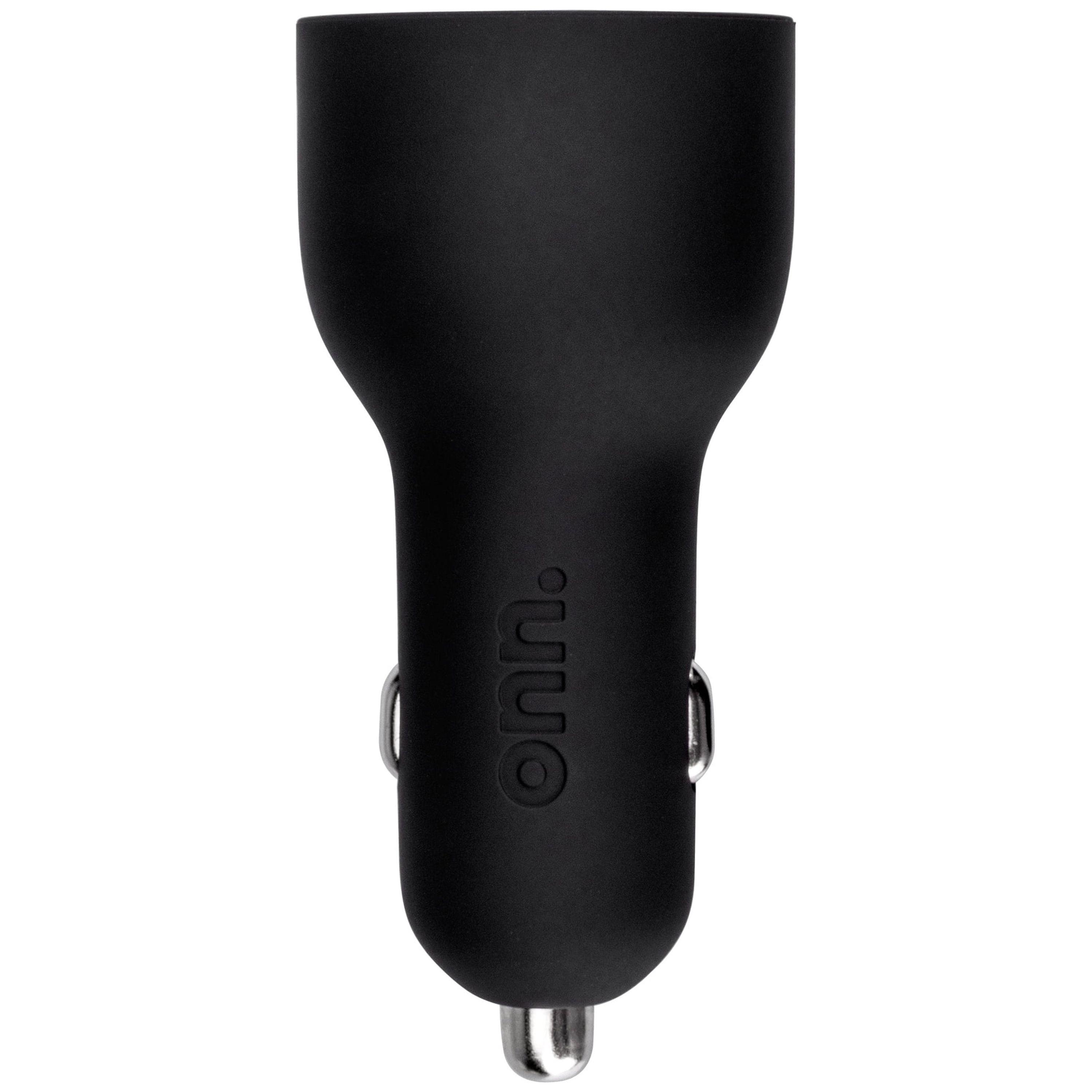 onn 32W Dual USB-C and USB-A Port Car Charger, USB-IF Certified,Black ...