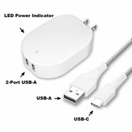 onn. 6' Braided USB-C to USB Cable, Blue - Walmart.com