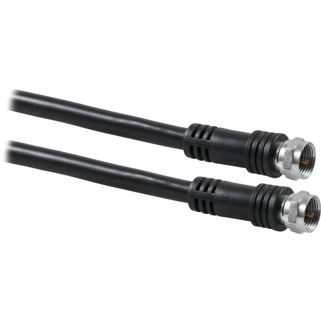 onn. 50' RG6 Dual-Shield Coaxial Cable, Black - Walmart.com