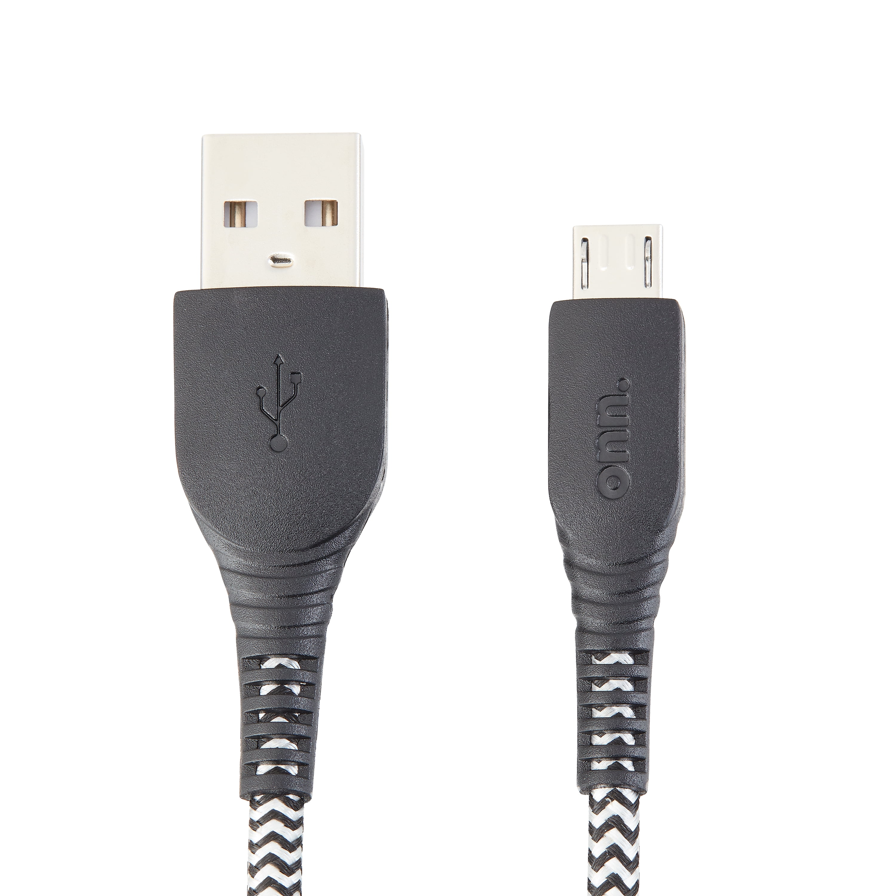 onn. 6' Braided Micro-USB to USB Cable, Black - Walmart.com