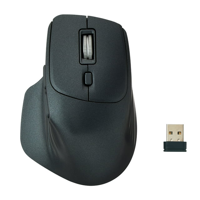 onn 6-Button Wireless Mouse, Ergonomic, 6 Buttons, 2.4GHz, Black ...