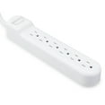 onn. 6-Outlet Surge Protector, White, 2 Pack, 2.5ft Power Cord ...