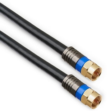 RCA 12' RG-6 Digital Coaxial Cable with Gold Plated F Connectors White ...